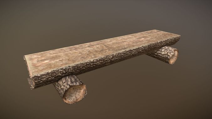 3D model Wood Tree Bench VR / AR / low-poly | CGTrader