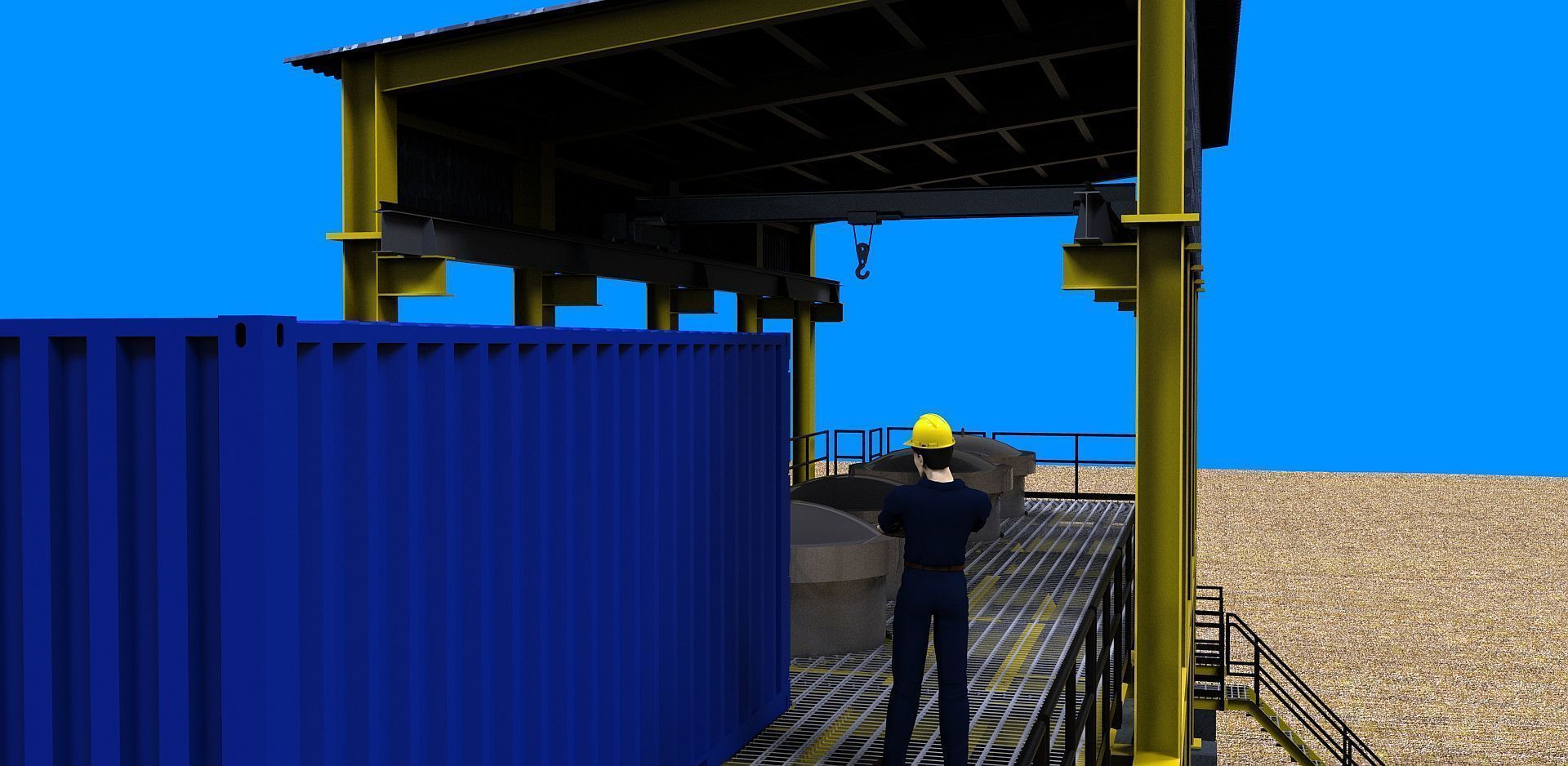 Filter building free 3D model | CGTrader