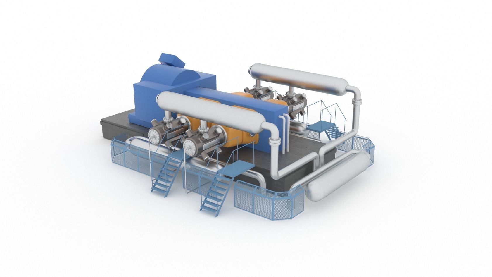 3D model Indoor gas compressor VR / AR / low-poly | CGTrader