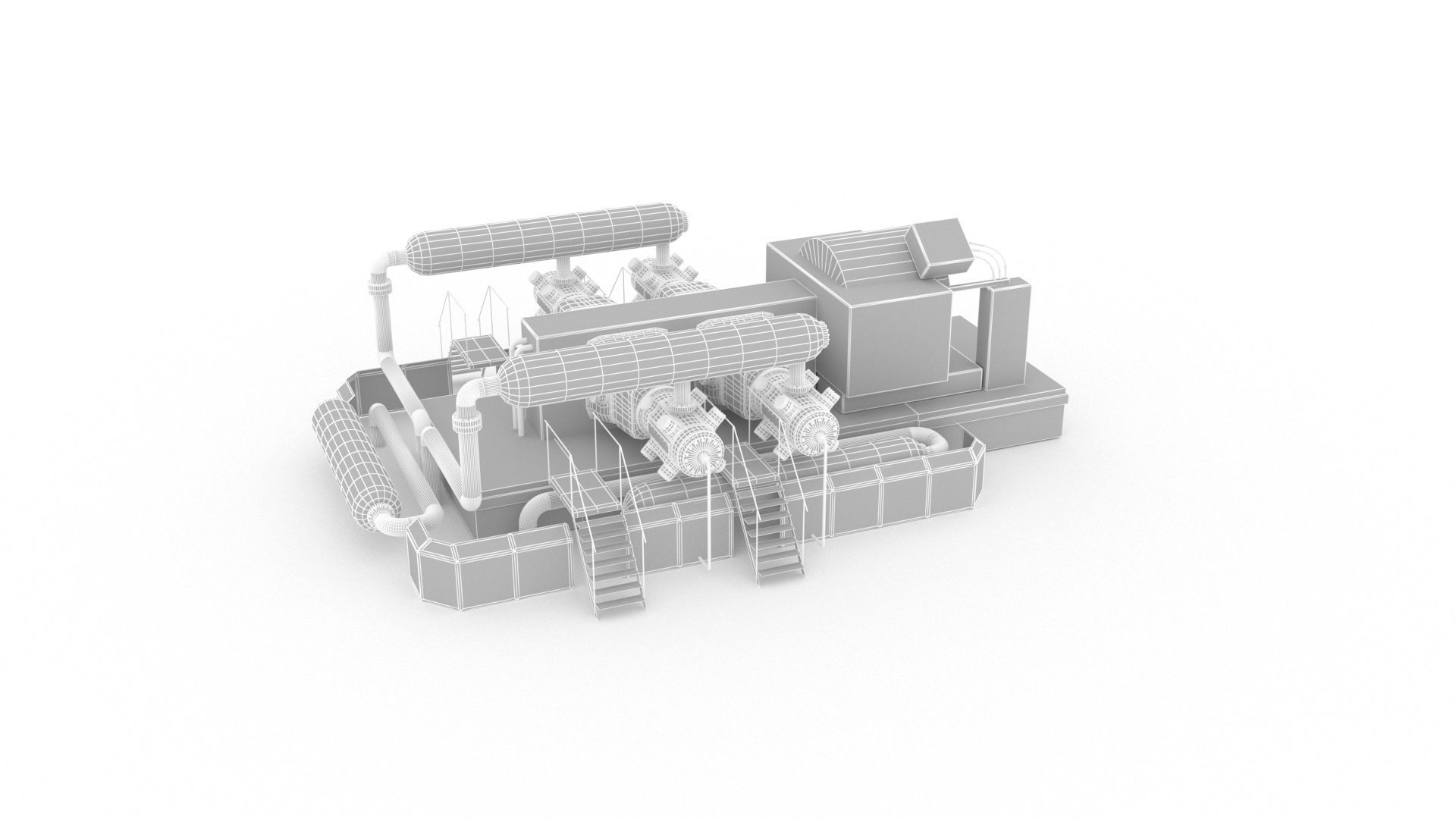 3D model Indoor gas compressor VR / AR / low-poly | CGTrader