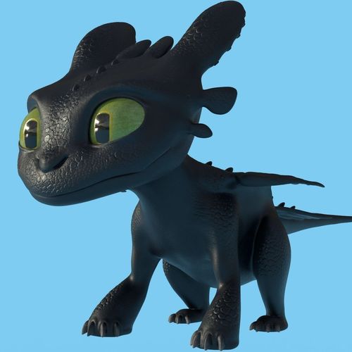 3D model Baby Toothless VR / AR / low-poly | CGTrader