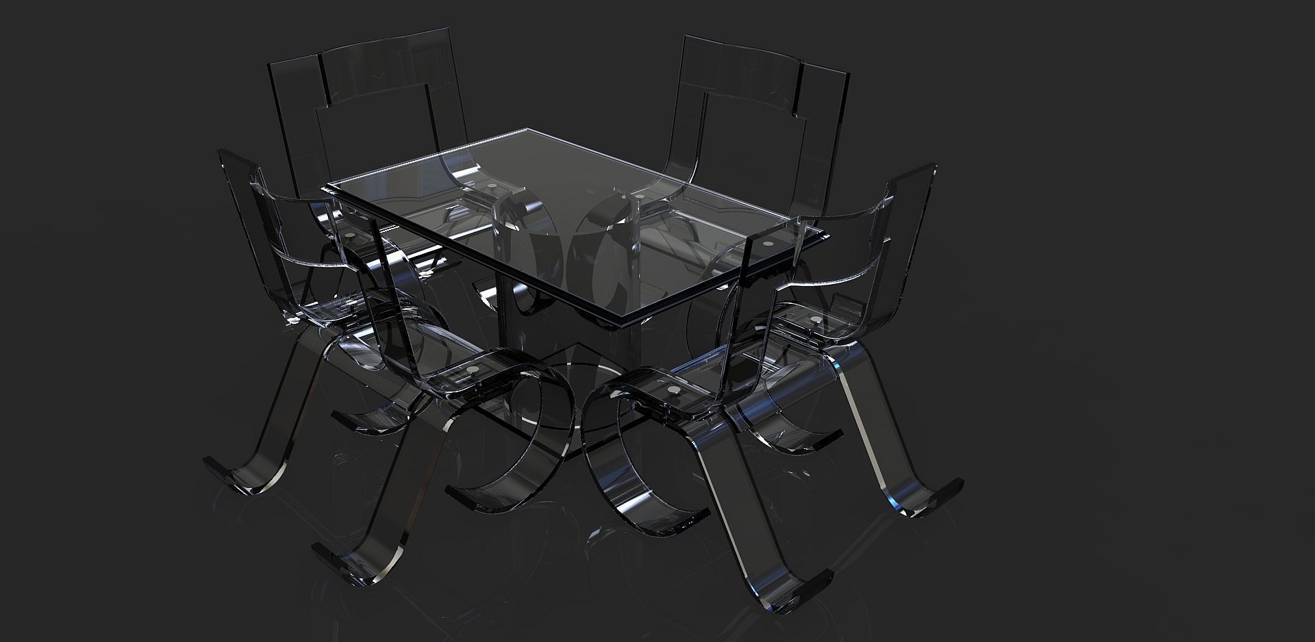 Dining table set free 3D model | CGTrader