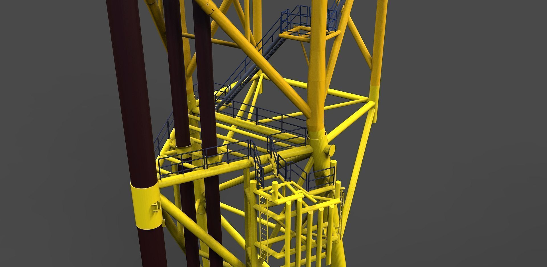 50 lean to platform free 3D model | CGTrader