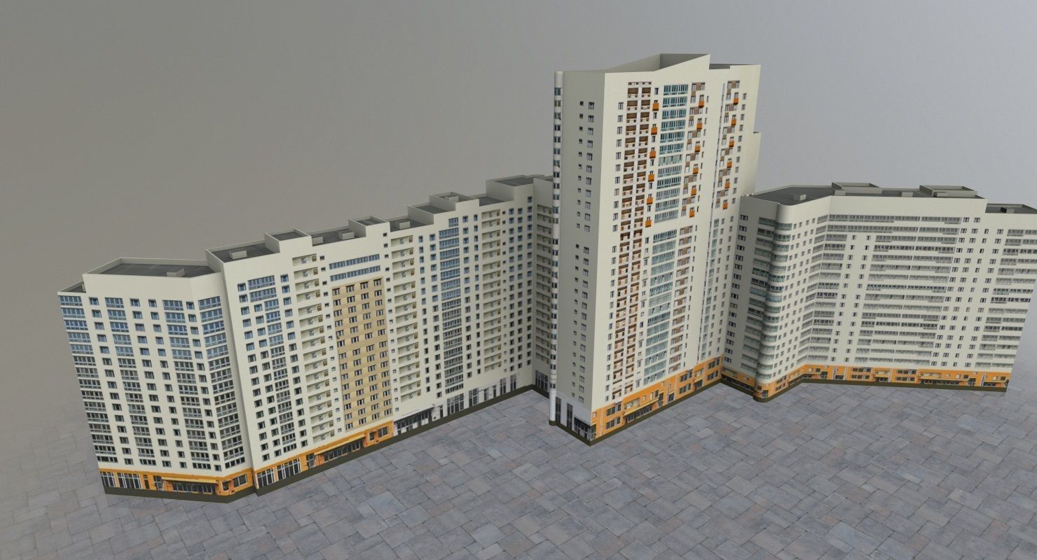3D model High Rise Buildings Pack VR / AR / low-poly | CGTrader