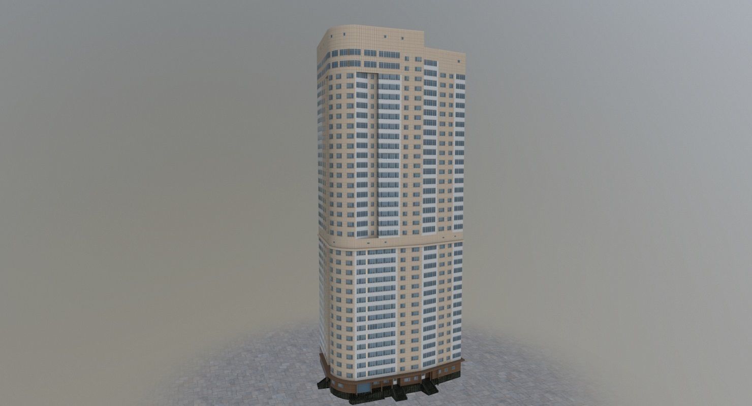 3D model High Rise Buildings Pack VR / AR / low-poly | CGTrader