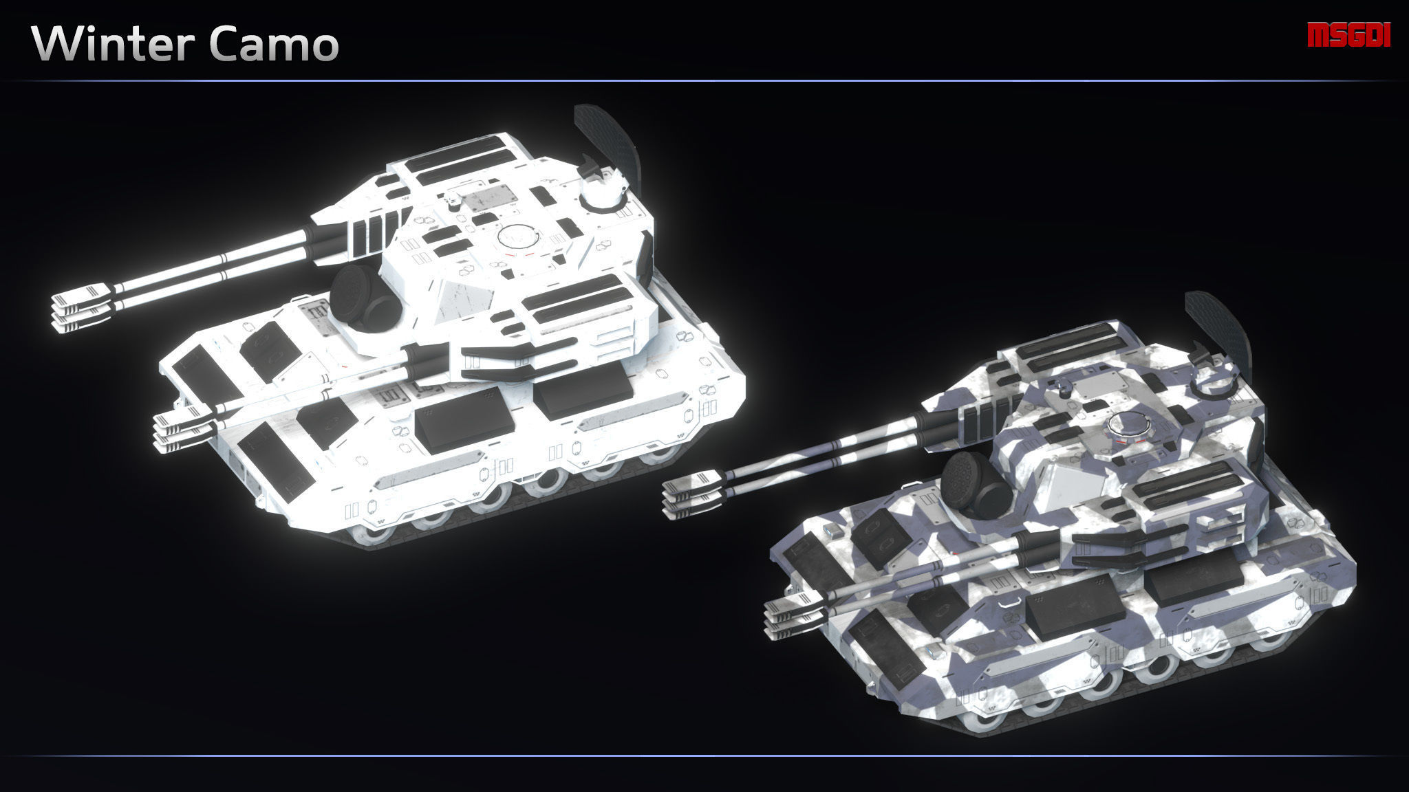 Scifi Fire Support Tanks Collection VR / AR / low-poly | CGTrader