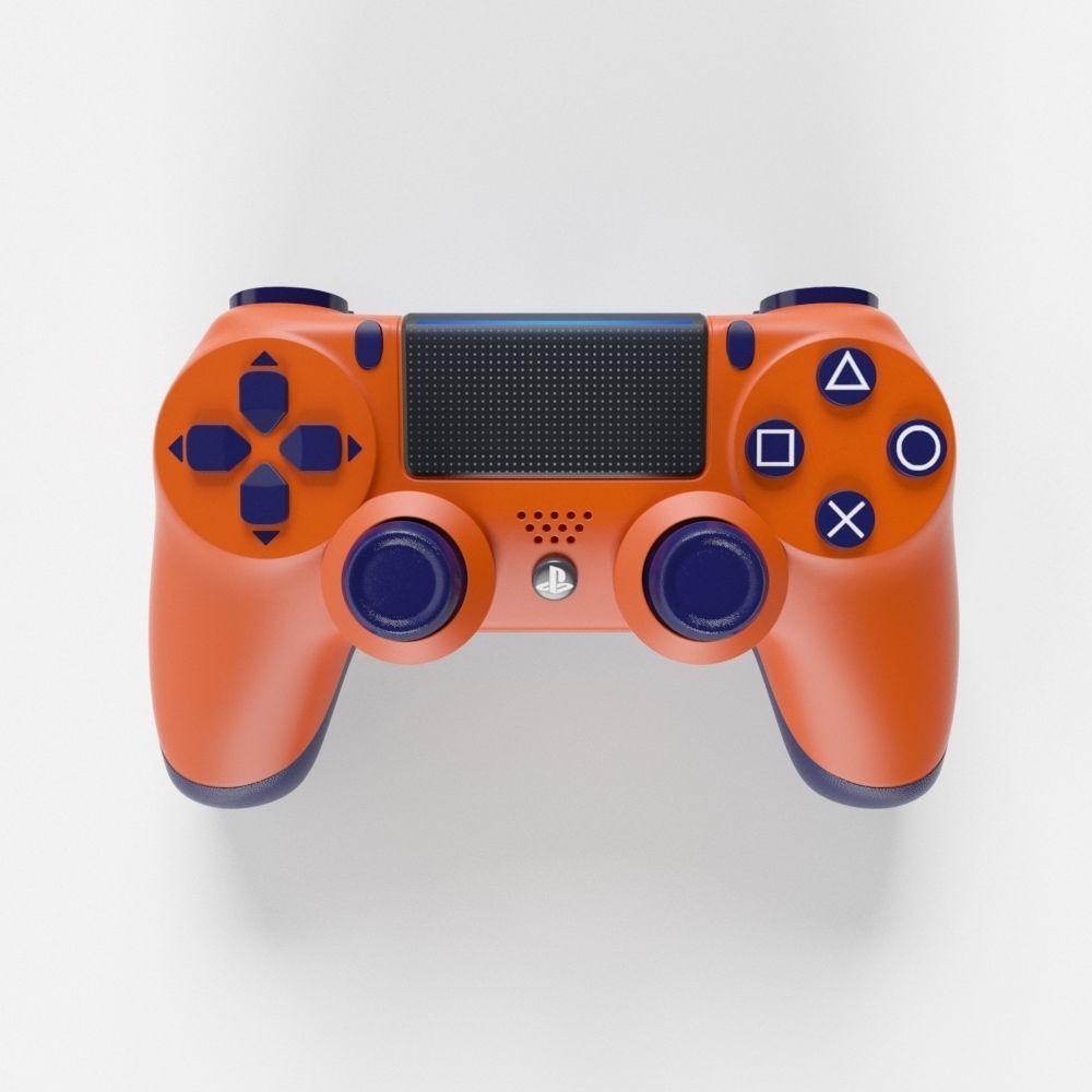 Sony PlayStation 4 DualShock Controller Sunset Orange Edition 3D model ...