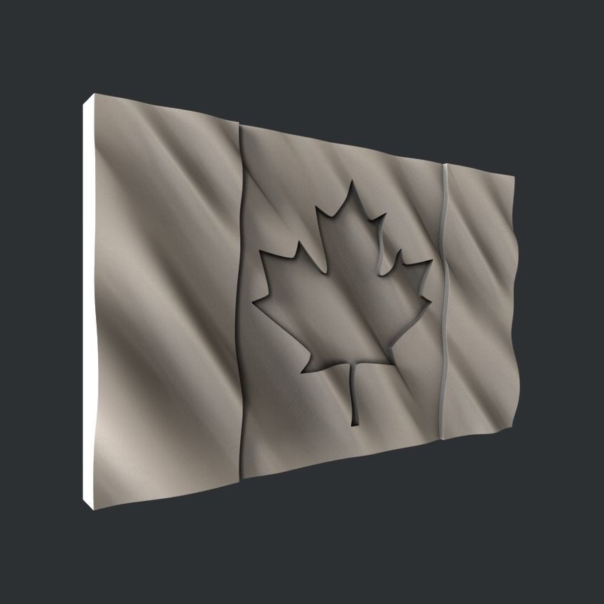3d STL models for CNC set cross flags Canada 3D model | CGTrader