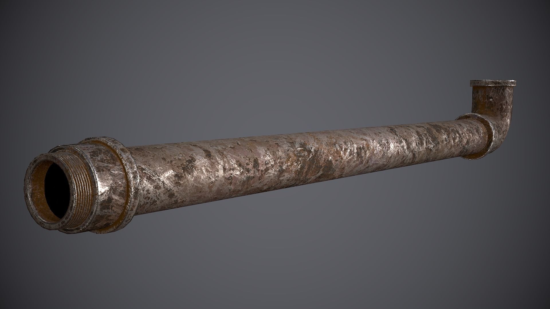 3D model Pipe Rusted VR / AR / low-poly | CGTrader