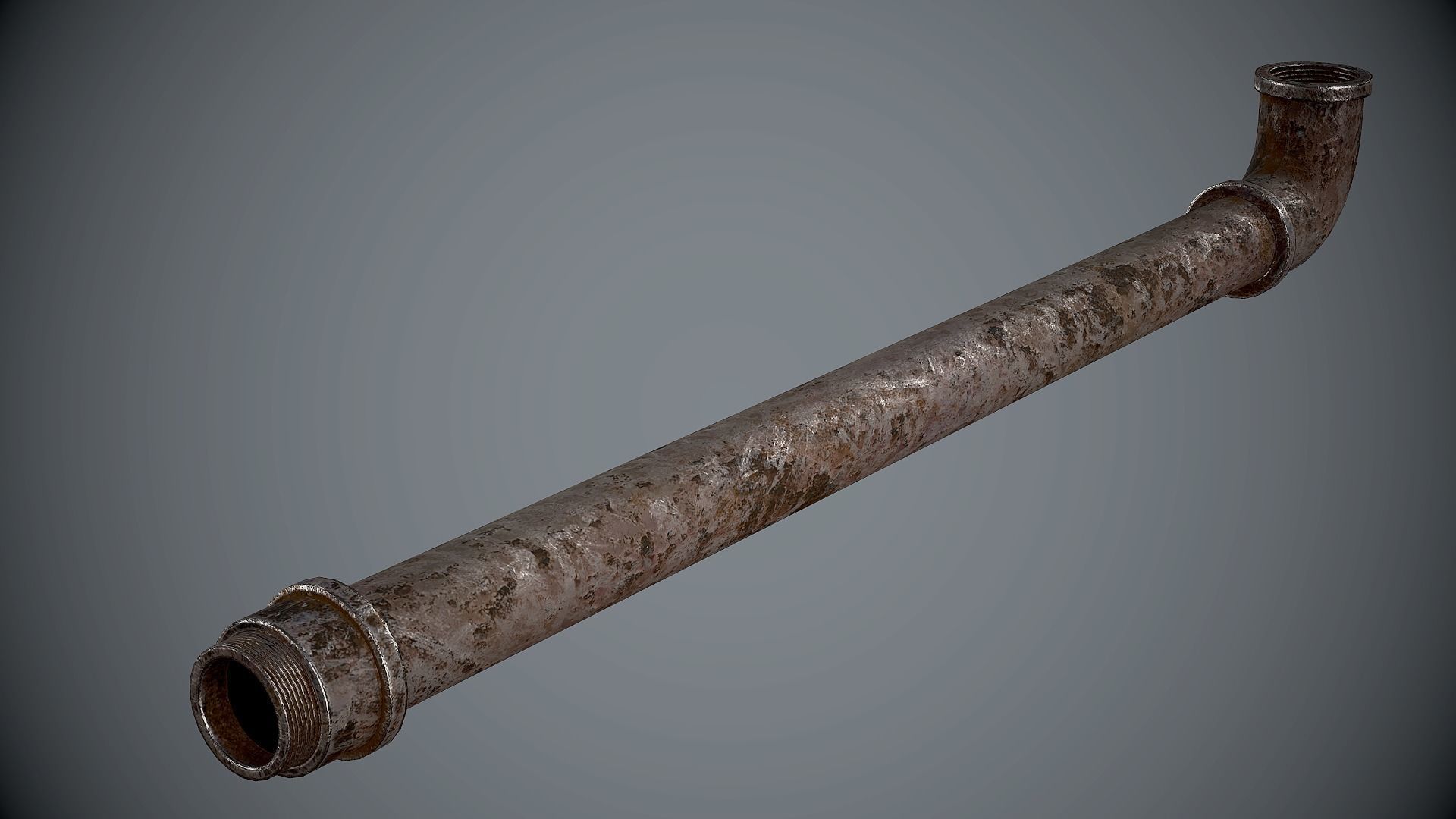 3D model Pipe Rusted VR / AR / low-poly | CGTrader