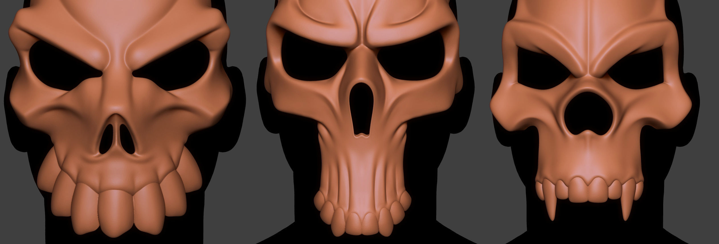 Skull Mask Collection 3D model 3D printable | CGTrader