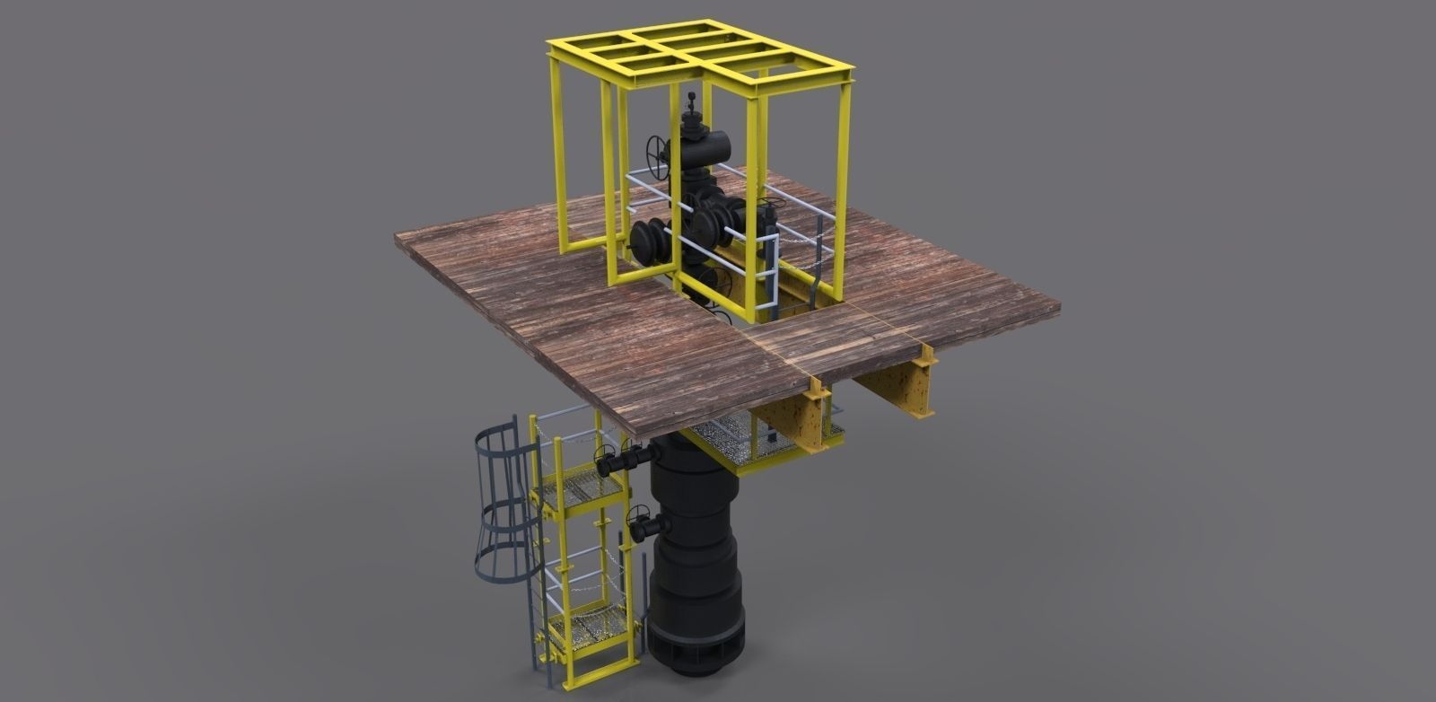 Valve access platforms free 3D model | CGTrader