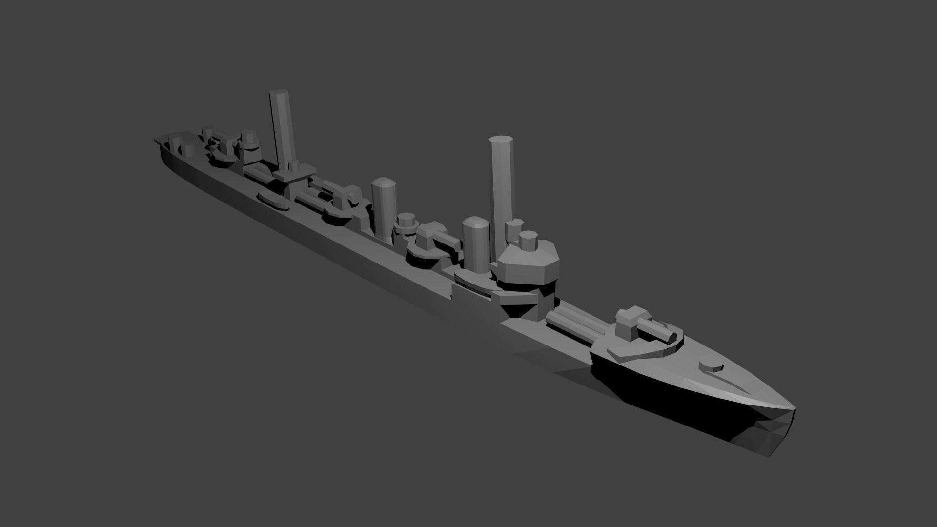 Japanese Minekaze Class Destroyer Warship 3D model 3D printable | CGTrader