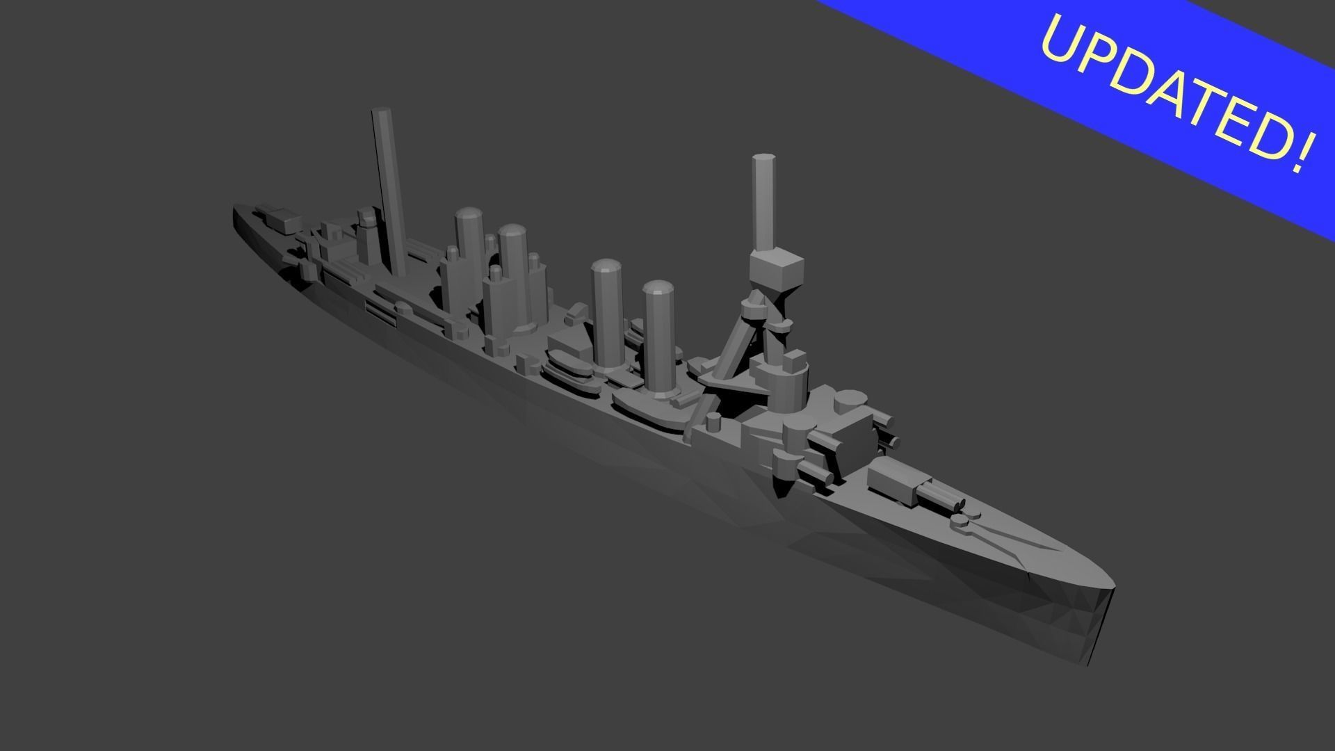 US Omaha Class Cruiser Warship 3D model 3D printable | CGTrader
