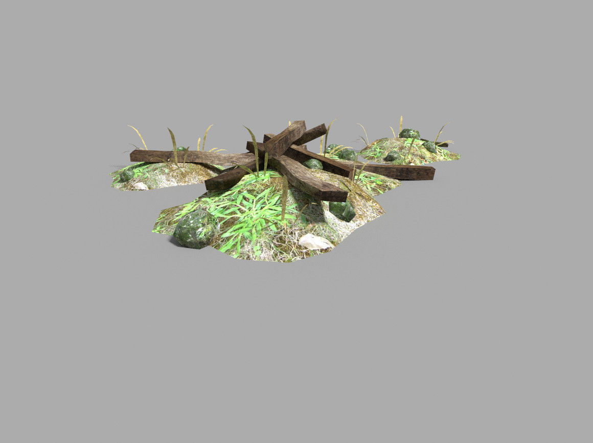 3D model low poly medieval pile VR / AR / low-poly | CGTrader