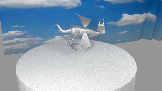 metal dragon with armature 3D model rigged | CGTrader