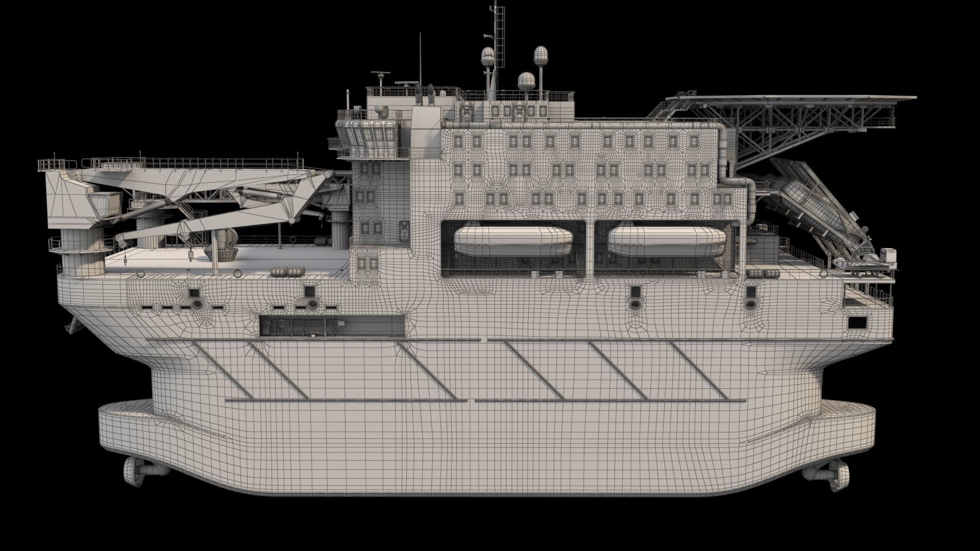 Ship 3d model - Offshore accommodation vessel 84m 3D model animated ...