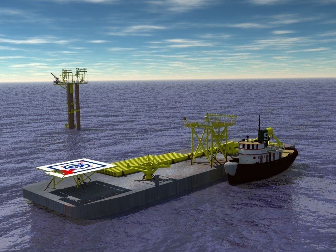 Barge load out free 3D model | CGTrader