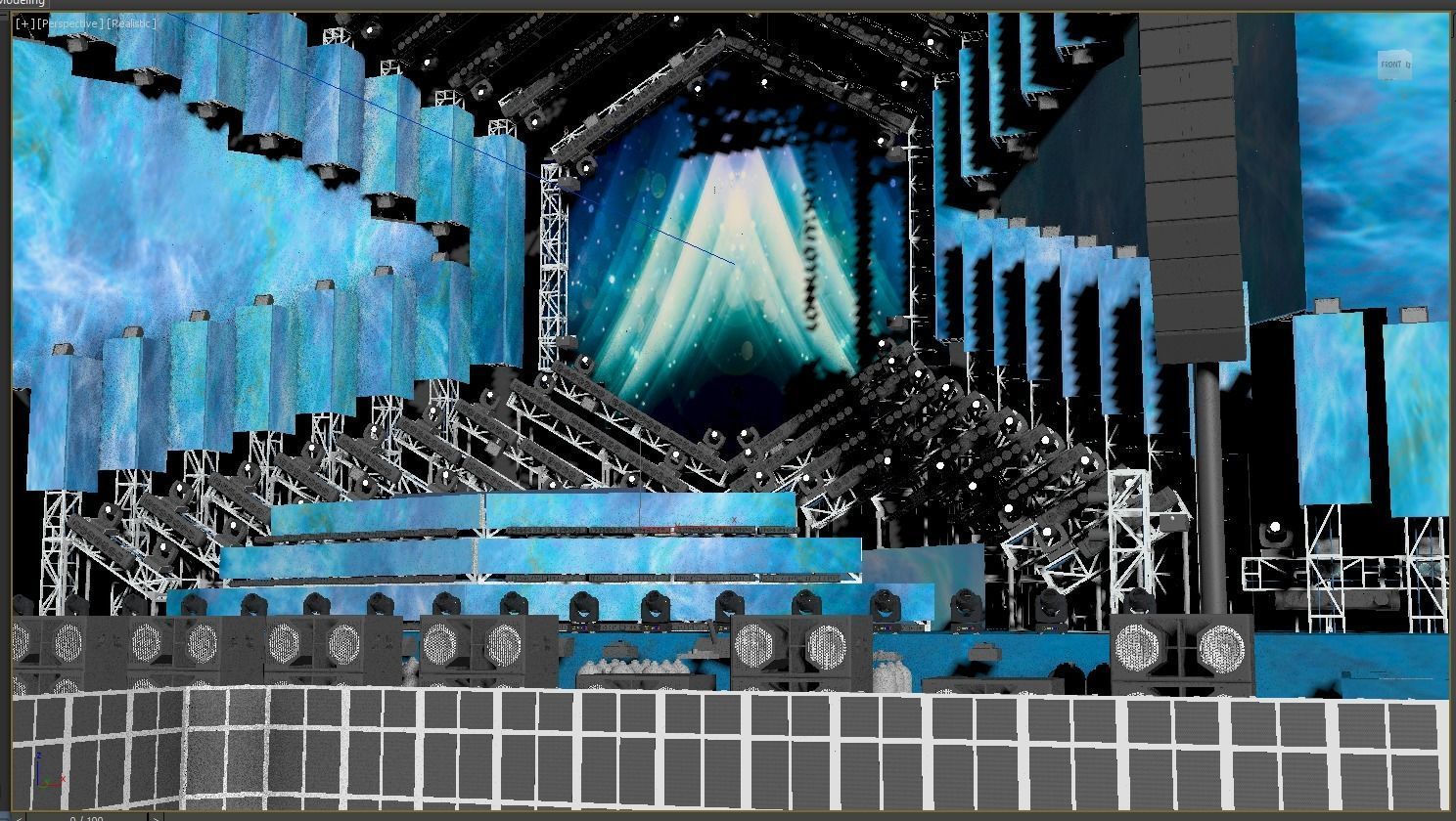 3D model UMF Ultra Music Festival Miami Main Stage 2018 With Pioneer ...