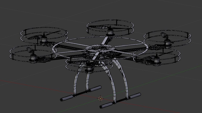 hexacopter drone 3D Model OBJ FBX DXF STL BLEND | CGTrader.com