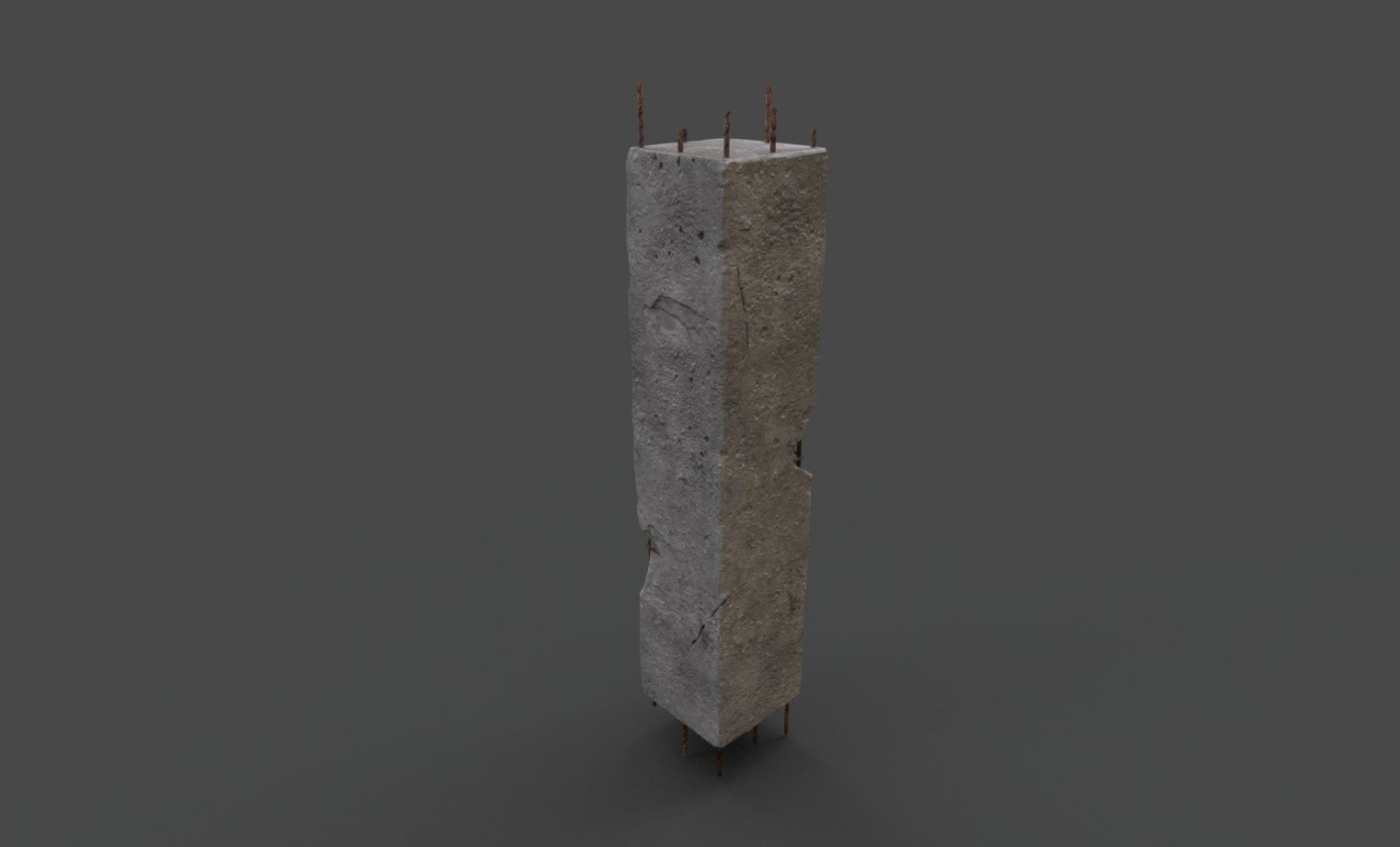 3D model OLD DAMAGED PILLAR VR / AR / low-poly | CGTrader