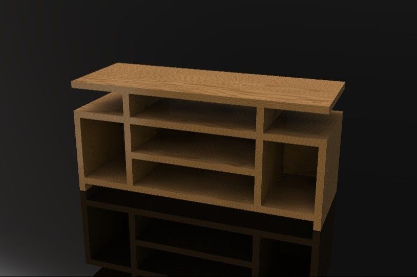 TV Table free 3D model | CGTrader