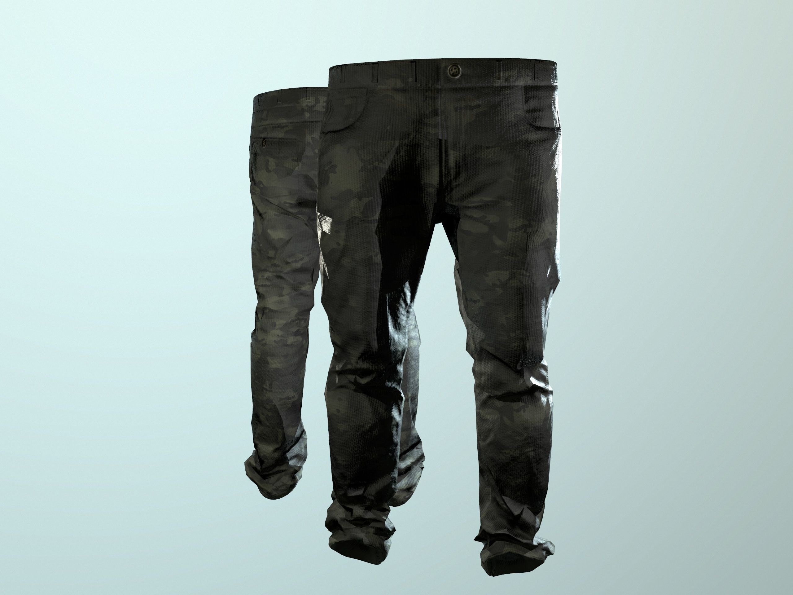 3D model Pants Loose Fit Camouflaged Pack VR / AR / low-poly | CGTrader