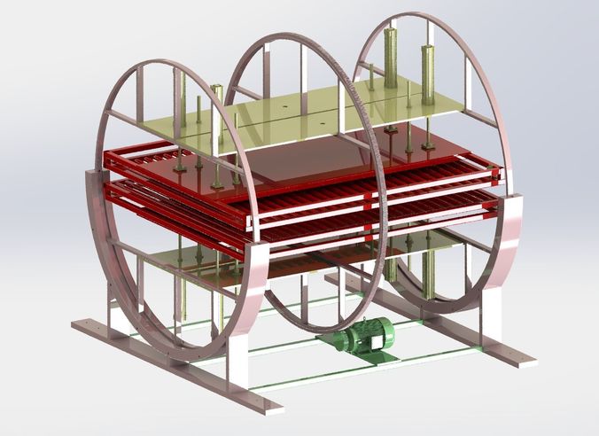 Double - station rotating conveyor 3D model | CGTrader