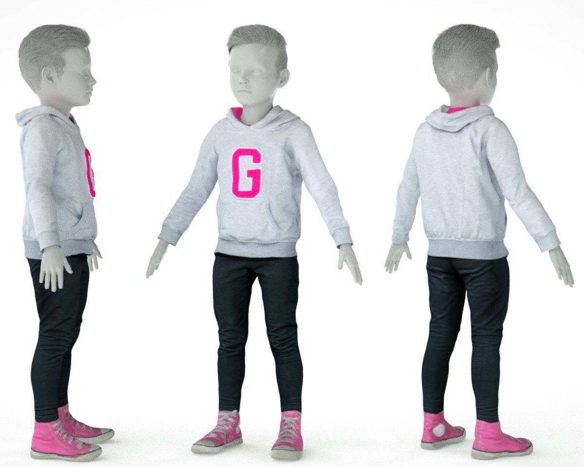 3D model Kid Outfit 2 VR / AR / low-poly | CGTrader