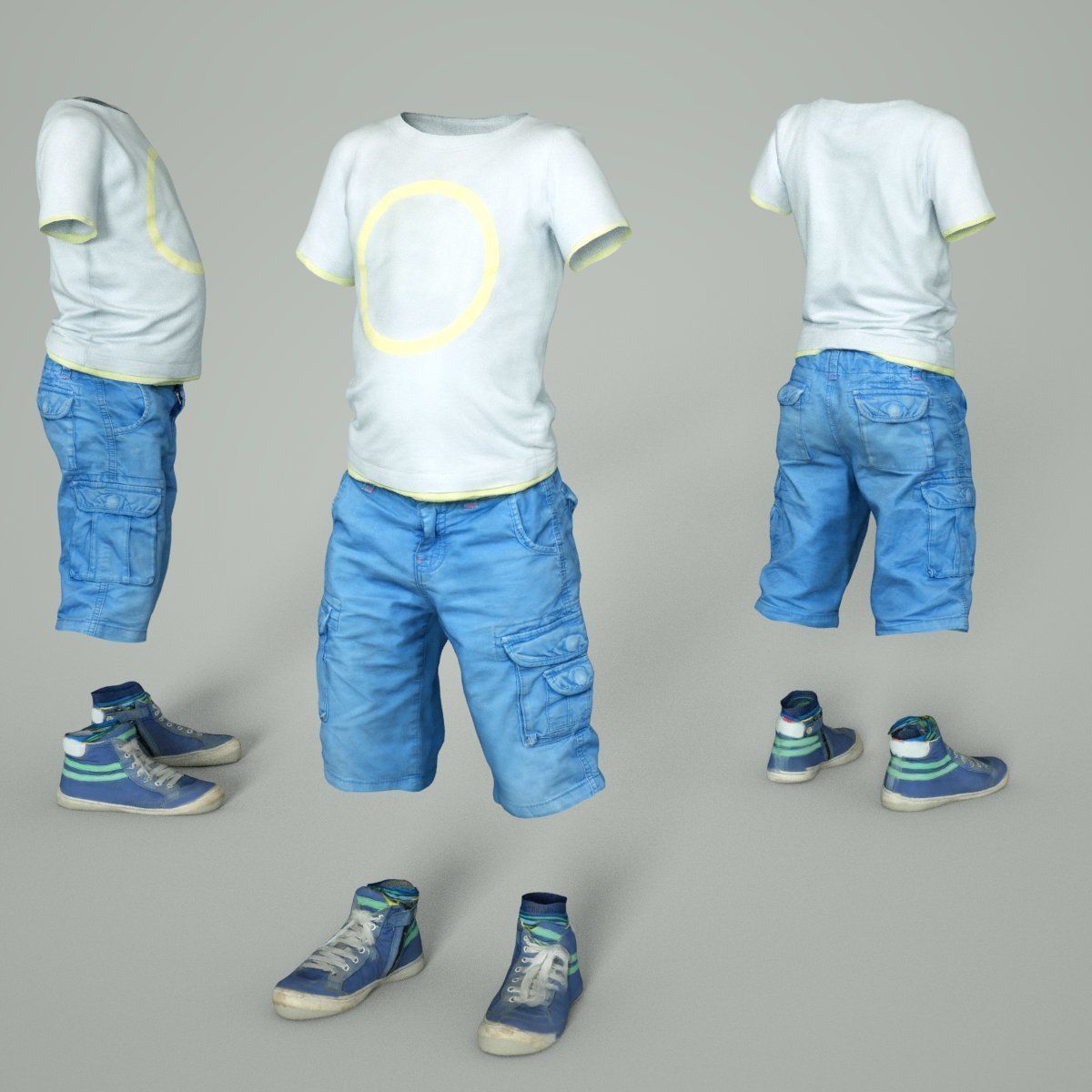 3D model Kid Outfit 3 VR / AR / low-poly | CGTrader