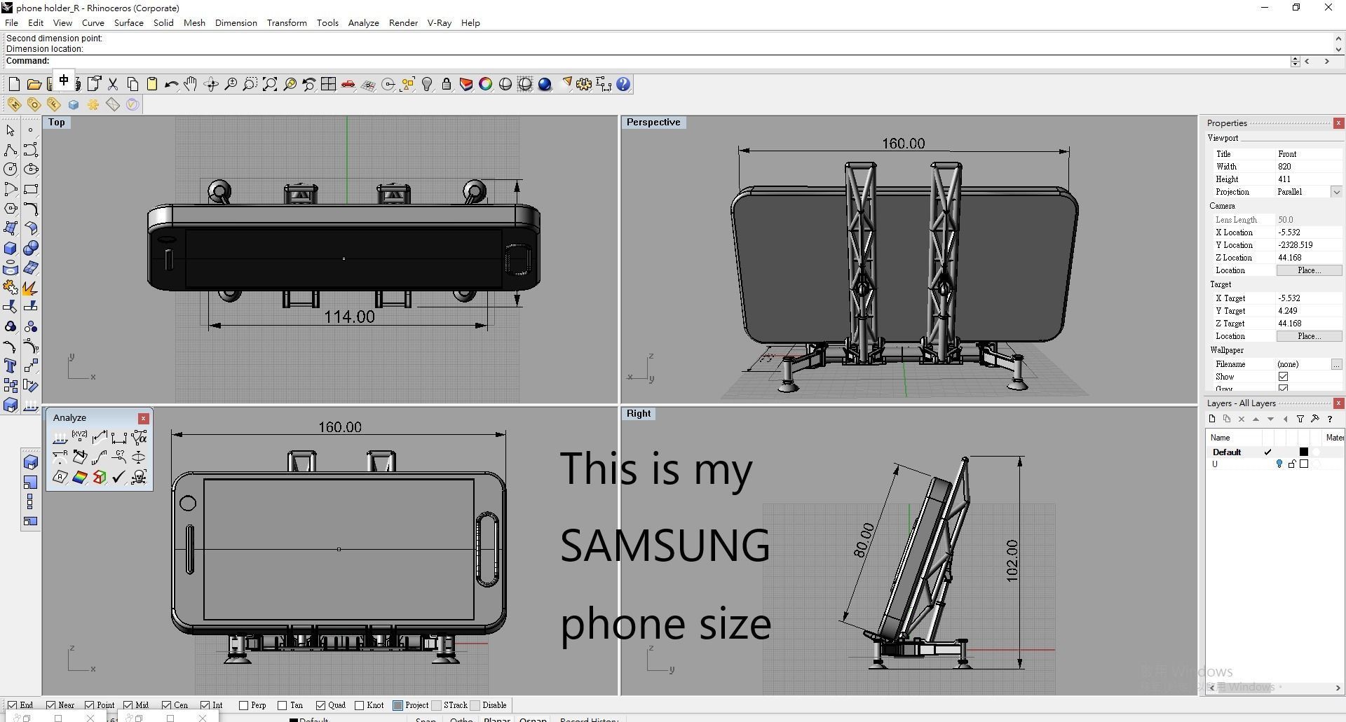 original design phone holder 3D model 3D printable | CGTrader