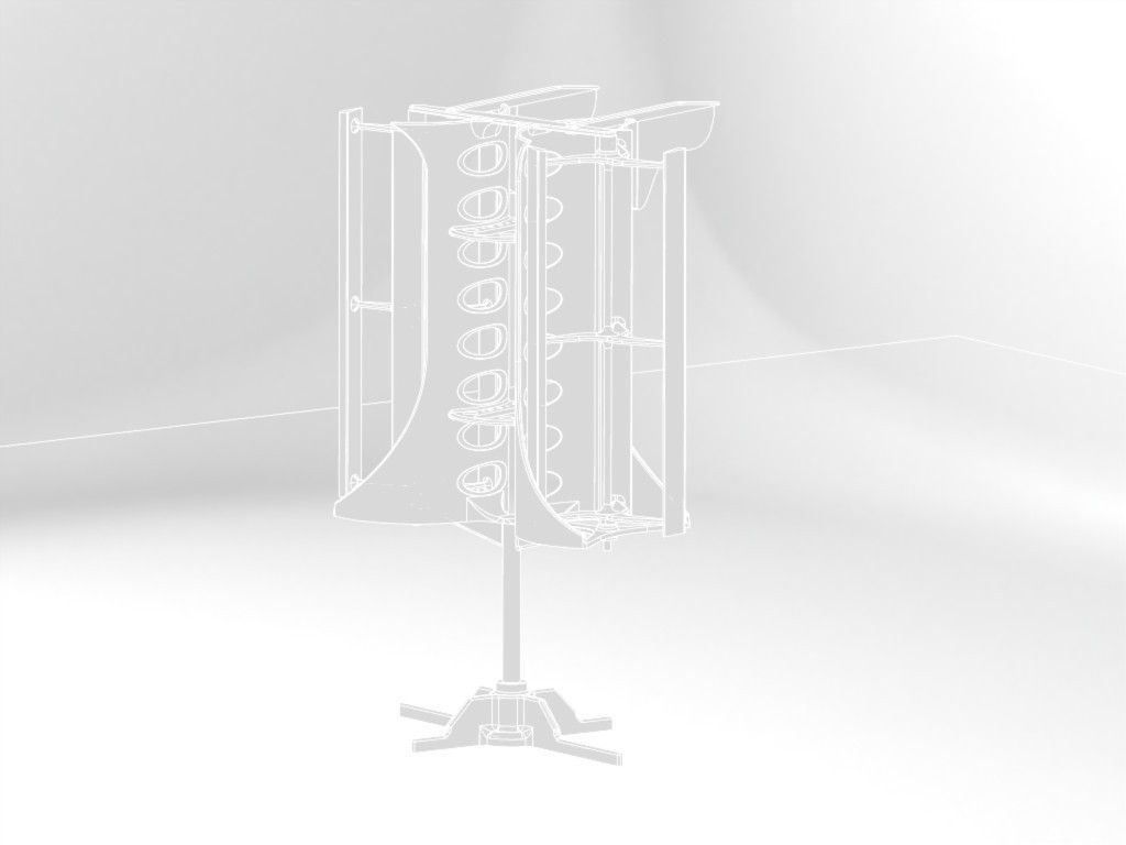 Vertical Axis Wind Turbine VAWT free 3D model | CGTrader