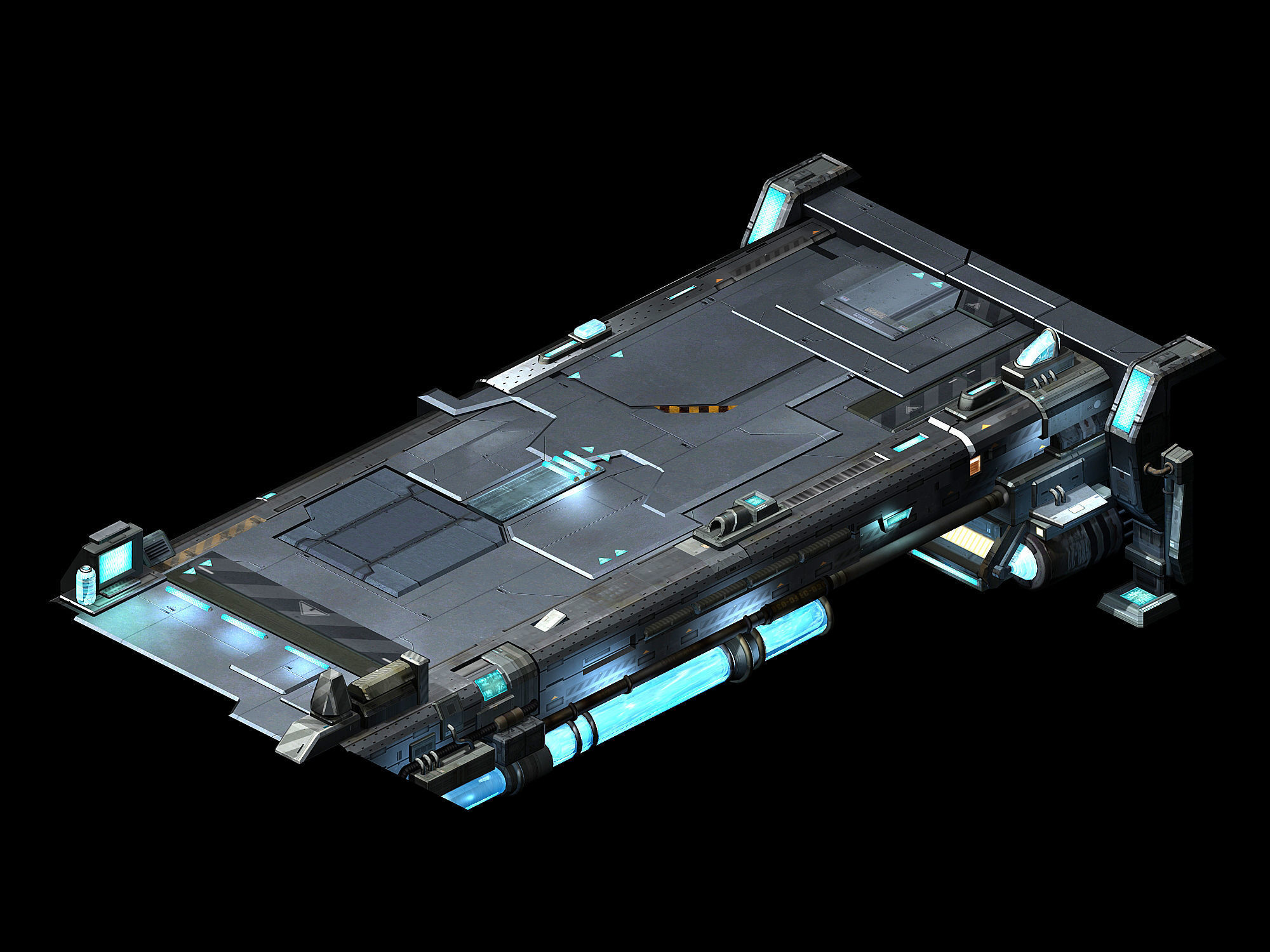 Space ship - deck 01 3D model | CGTrader