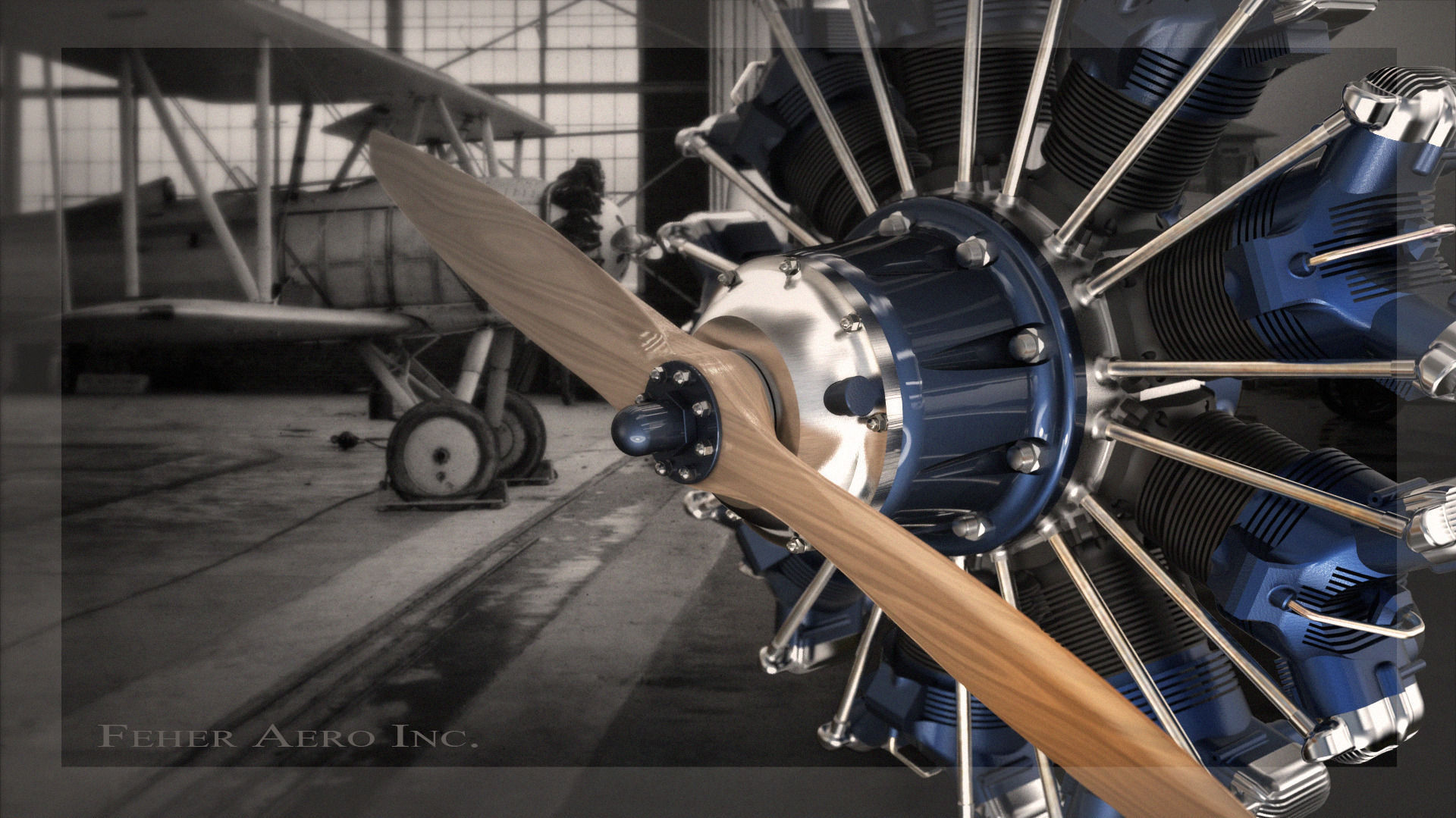 radial engine free 3D model | CGTrader