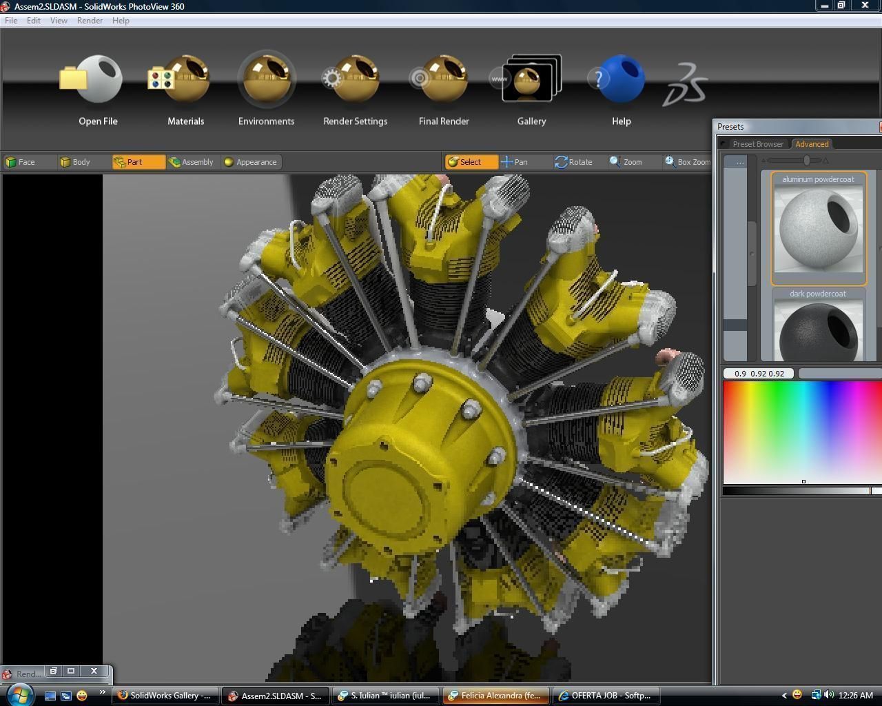 radial engine free 3D model | CGTrader