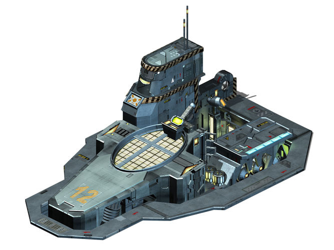 Space Station - Ground Functional Objects 03 3D model | CGTrader