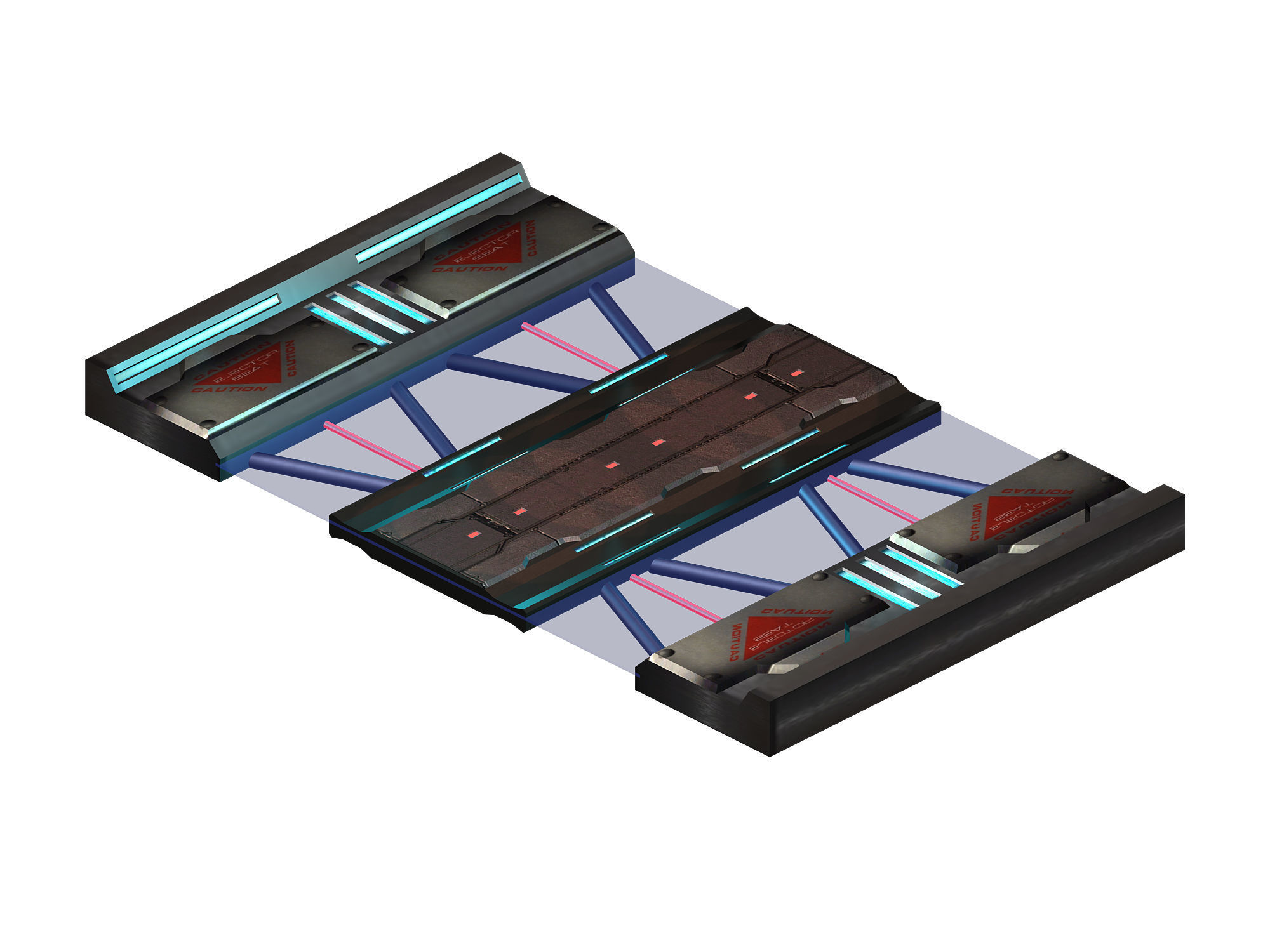 Satellite City Objects - Road 20 3D model | CGTrader