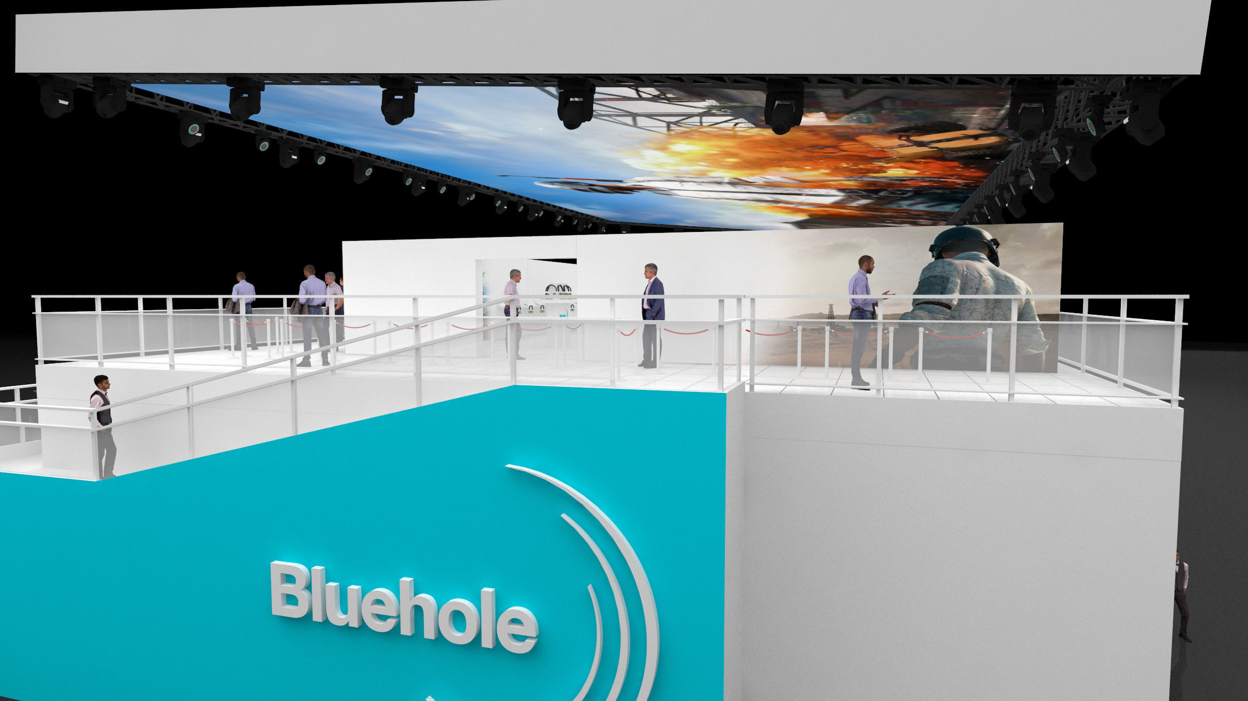 Bluehole game booth 3D model | CGTrader