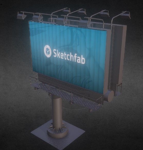 3D model Billboard 360 VR / AR / low-poly | CGTrader