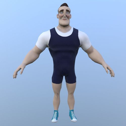 3D model Powerlifter VR / AR / low-poly rigged | CGTrader
