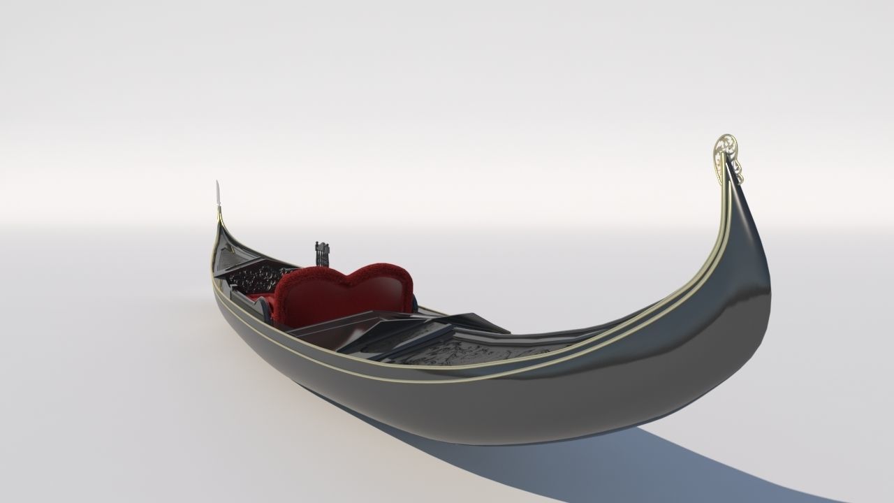 Venetian gondola 3D model 3D model | CGTrader