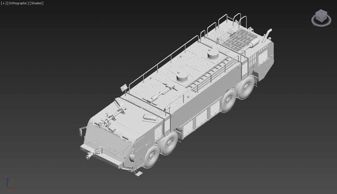 Airport Fire Truck ARFF Crash Tender 8x8 3D model | CGTrader
