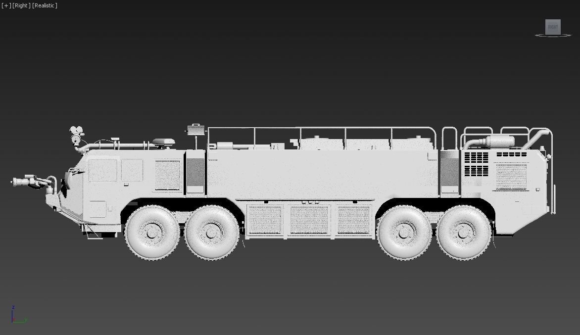 Airport Fire Truck ARFF Crash Tender 8x8 3D model | CGTrader