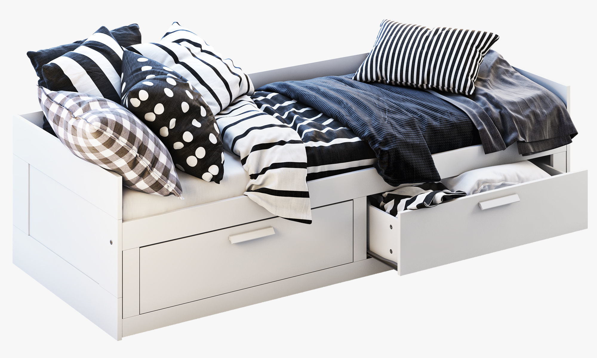 Brimnes bed 3 Ikea 3D model | CGTrader