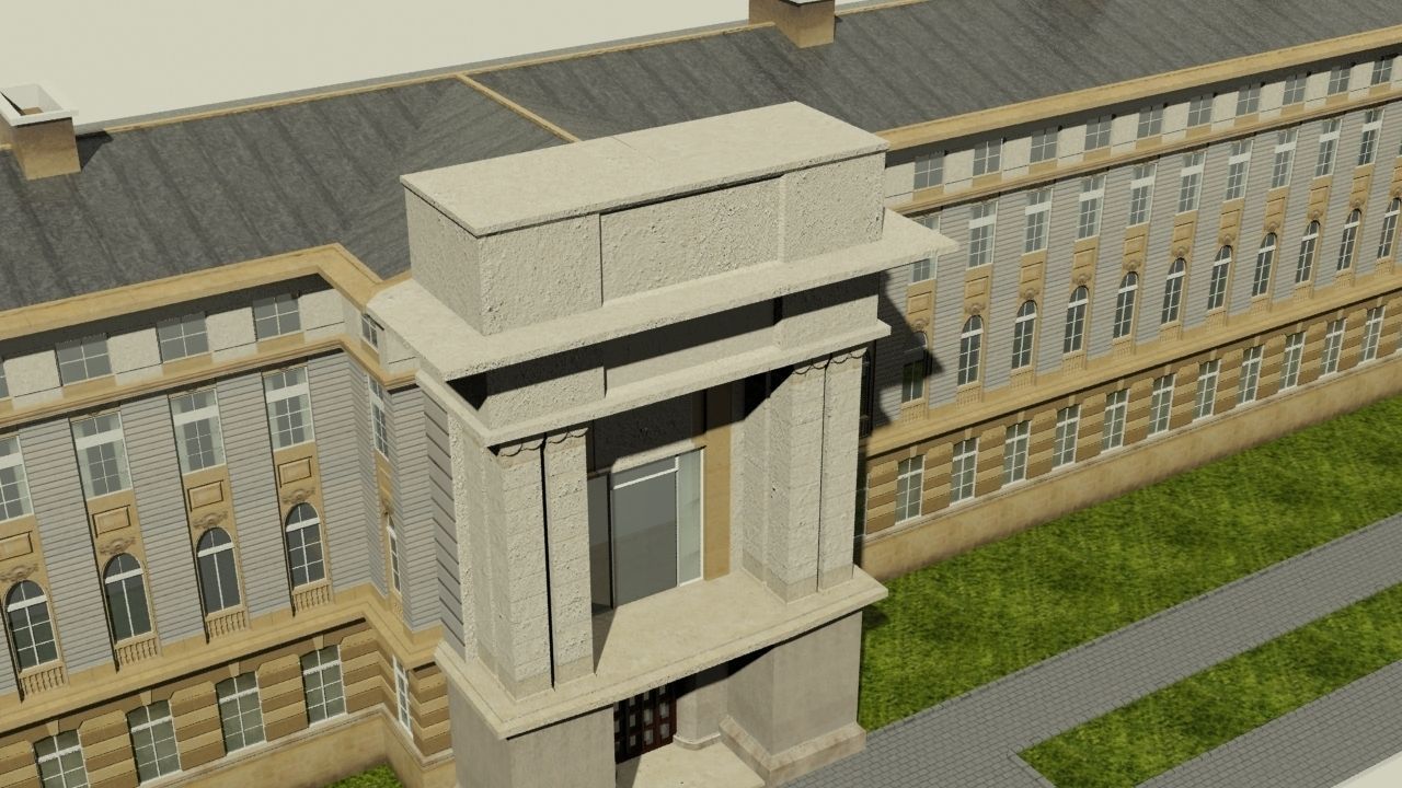 3D model Neoclassical Building VR / AR / low-poly | CGTrader