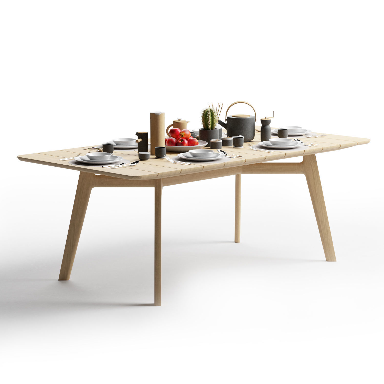 Ethimo Knit dining armchair and rectangular table 3D model | CGTrader