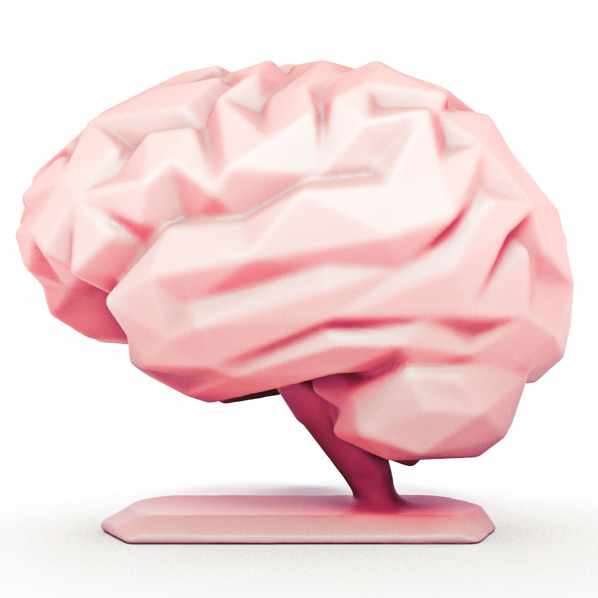 Brain Stand in style Low Poly 3D model 3D printable | CGTrader