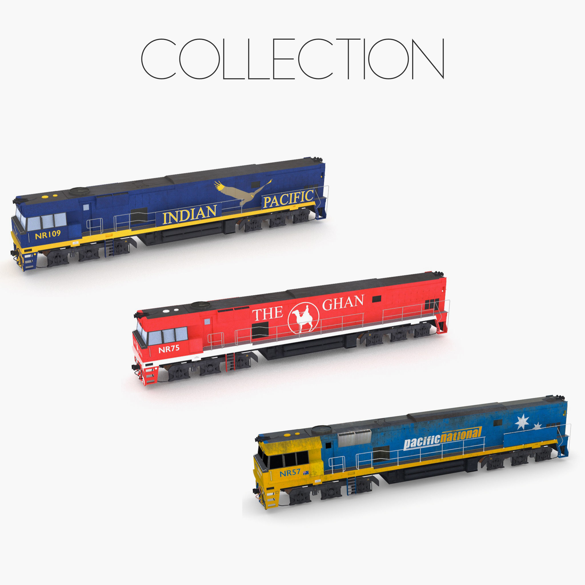Australian Trains 3D Model Collection | CGTrader