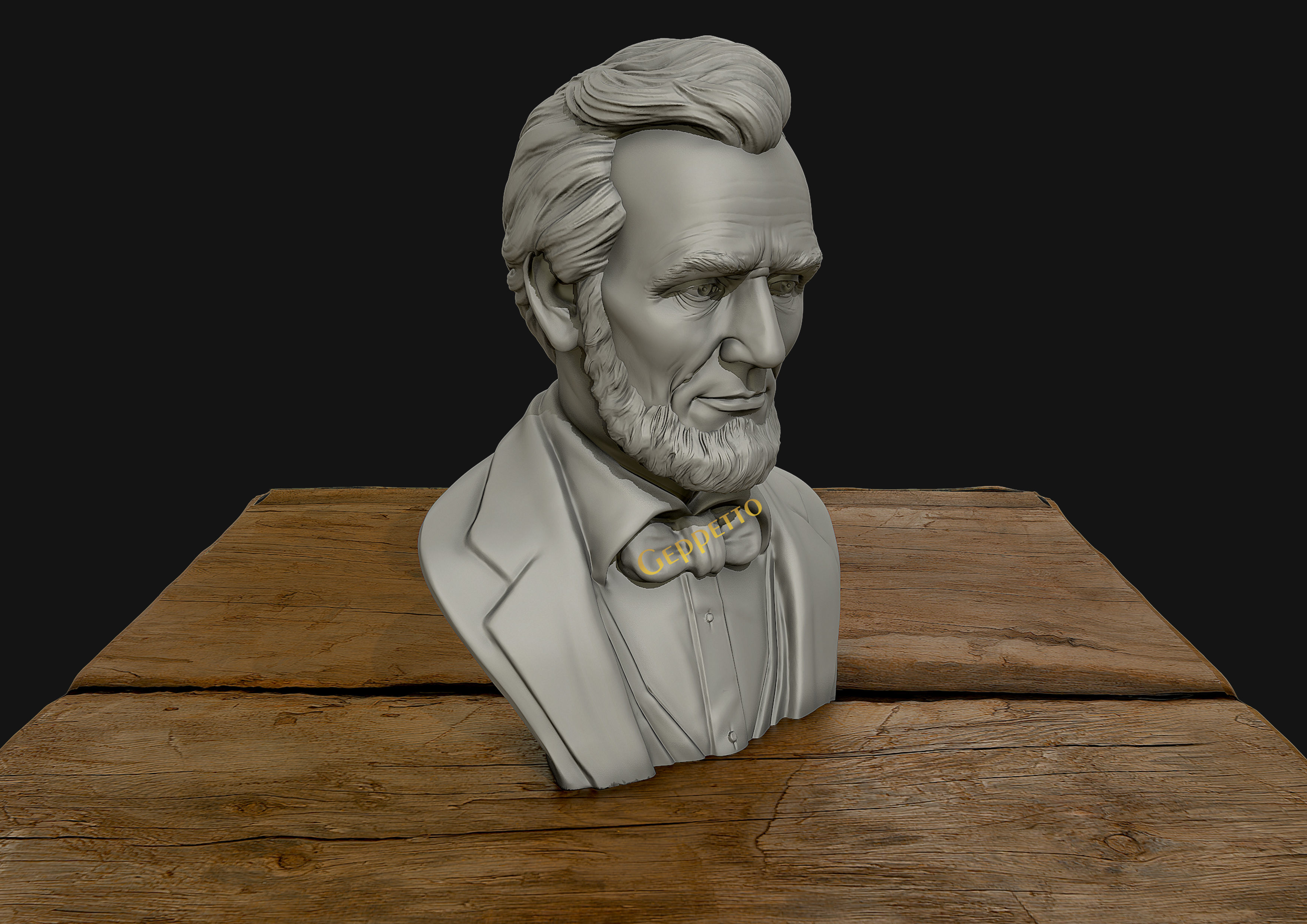 Abraham Lincoln 3D sculpture 3D model 3D printable | CGTrader