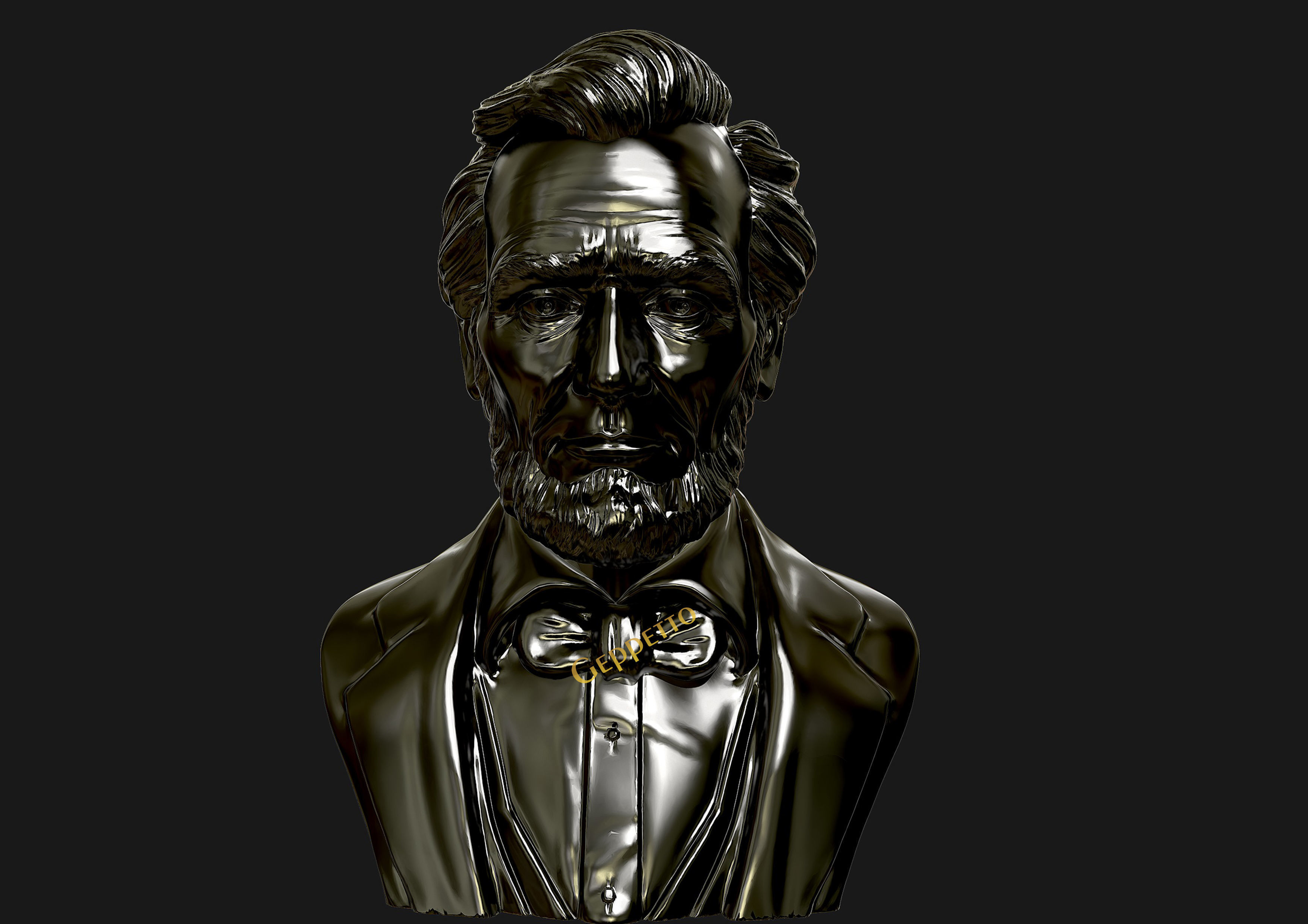 Abraham Lincoln 3D sculpture 3D model 3D printable | CGTrader